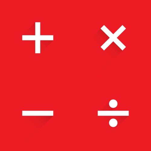 Basic mathematical symbols Royalty Free Vector Image