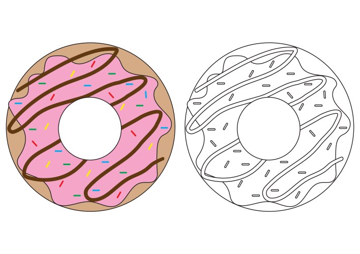 Doughnut Outline Vector Images (over 3,100)
