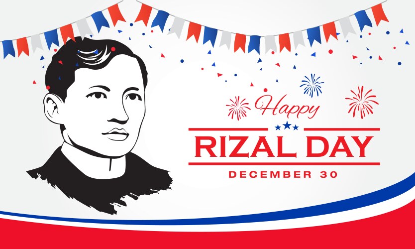 Happy rizal day greeting card Royalty Free Vector Image