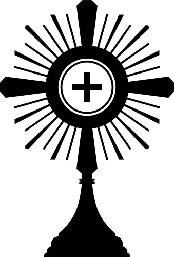 Catholic church ceremony monstrance ostensory Vector Image