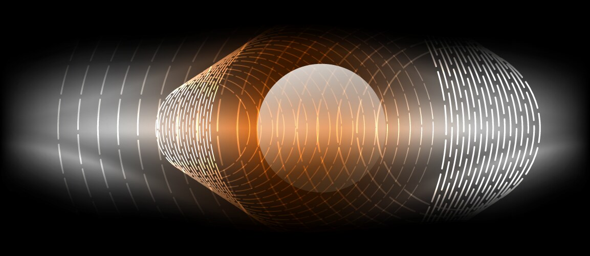 Neon wave lines with blend effect Royalty Free Vector Image