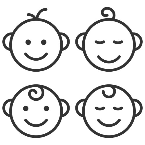 Baby Face Outline Vector Images (over 11,000)