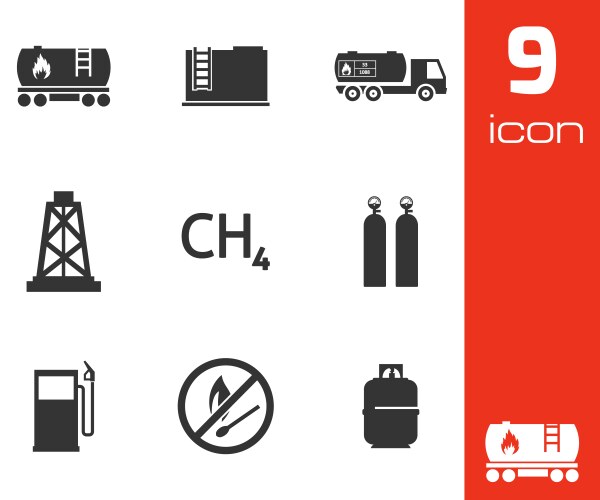 Compressed and liquid natural gas icons Royalty Free Vector