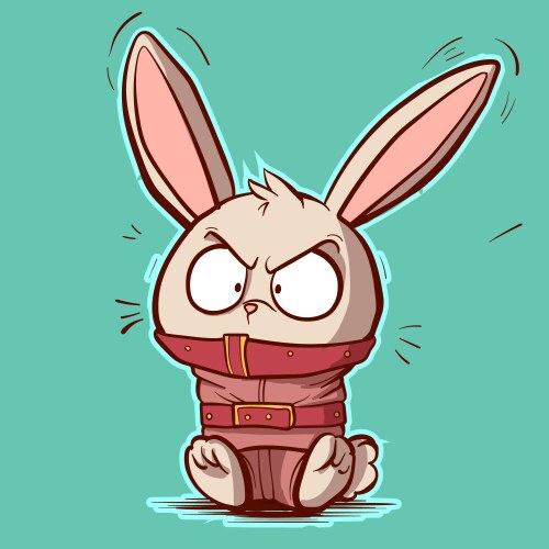 Angry Bunny Cartoon Vector Images (over 800)