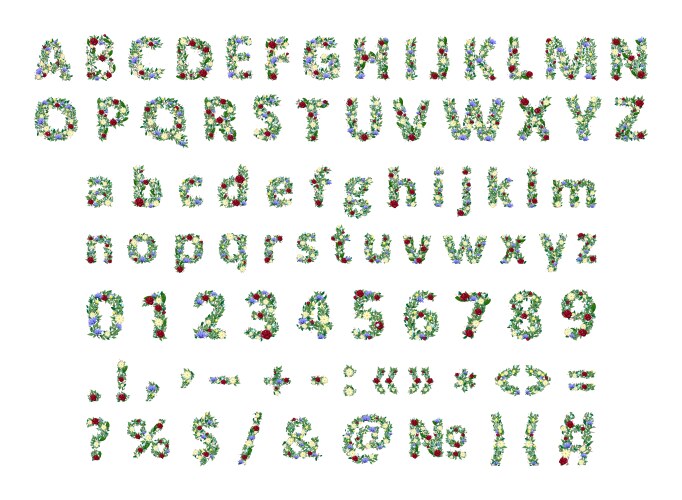 Floral Font Numbers Vector Images (over 3,500)