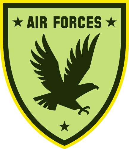 Elite air forces patch military shield stamp Vector Image