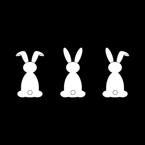 Easter Bunny Back Silhouette Vector Images (over 110)