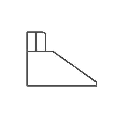 Ramp for disabled simple black outline climb Vector Image