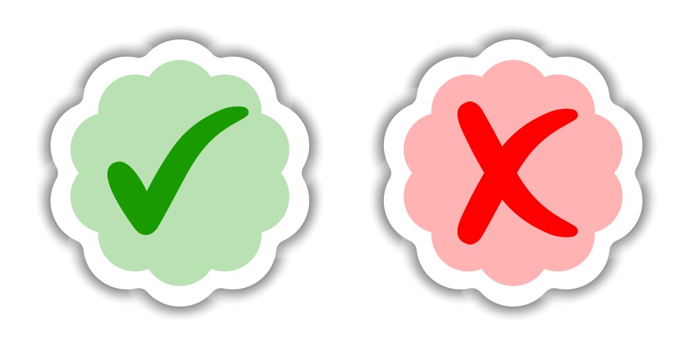 Good choice tick Royalty Free Vector Image - VectorStock