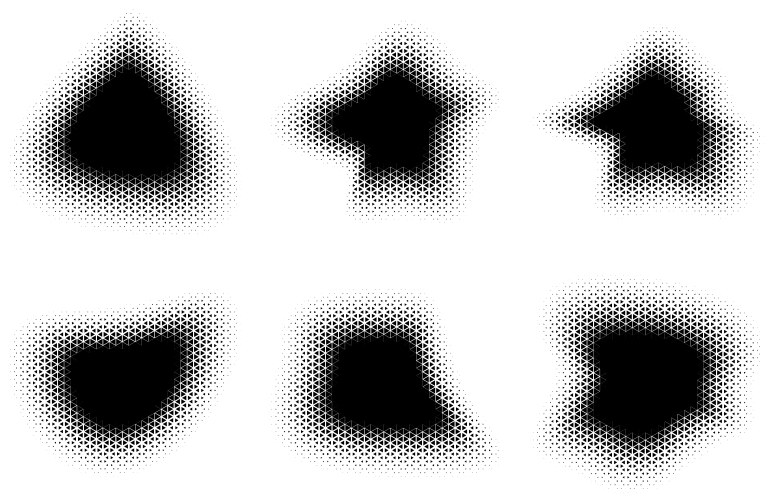 Halftone triangle pattern reprographic technique Vector Image