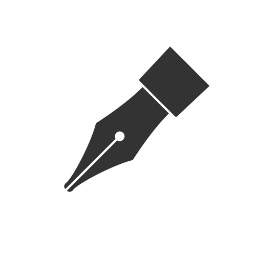 Close up of a fountain pen and signature Vector Image