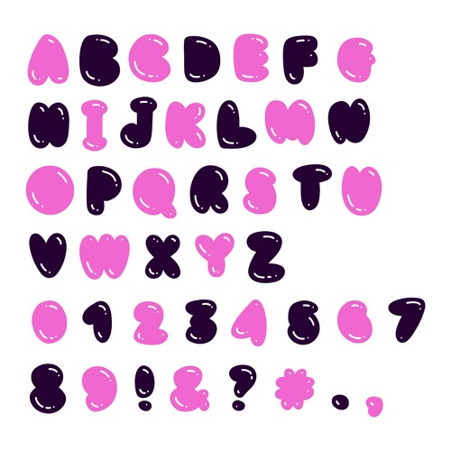 Alphabet Bubble Font Vector Images (over 11,000)