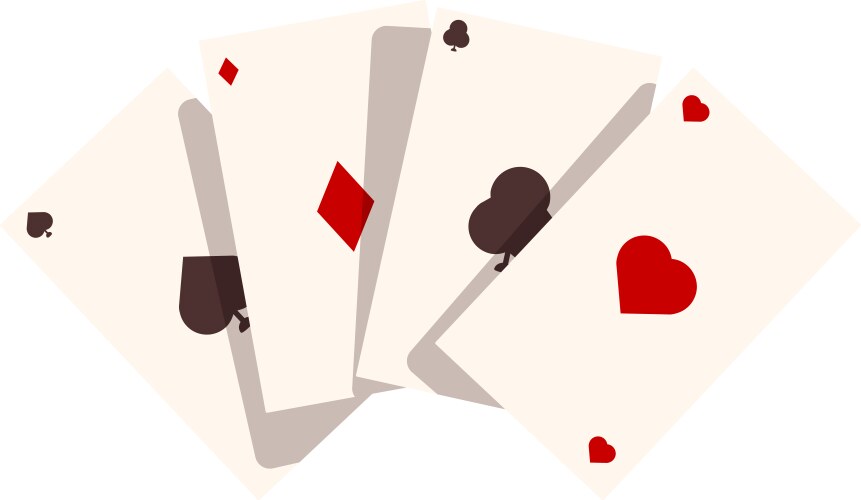 Five playing cards showing their back design Vector Image