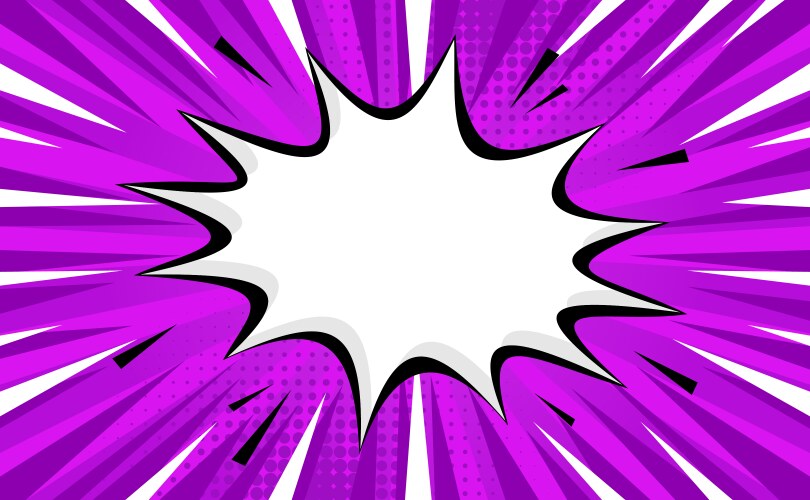 Purple comic cartoon background template Vector Image