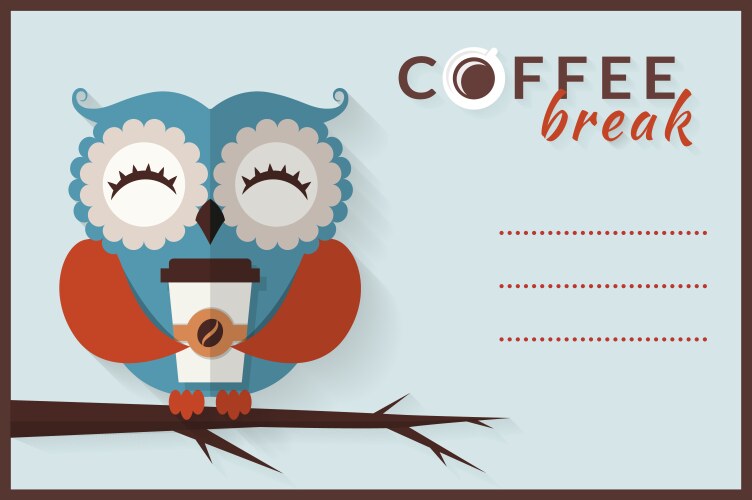 Relax at work coffee break Royalty Free Vector Image