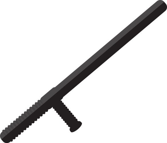 Monochrome Police Baton Royalty Free Vector Image