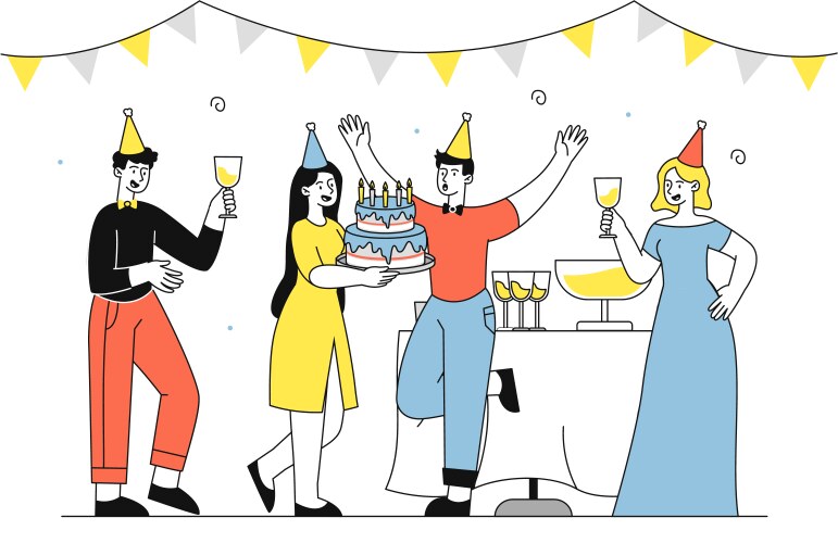 Birthday Party Scene Vector Images (over 1,700)