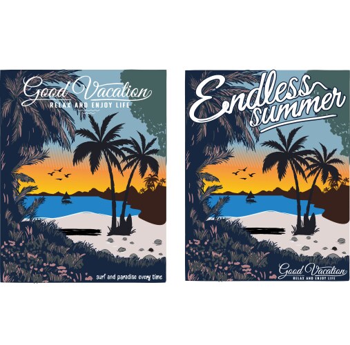 Surf season endless summer design Royalty Free Vector Image