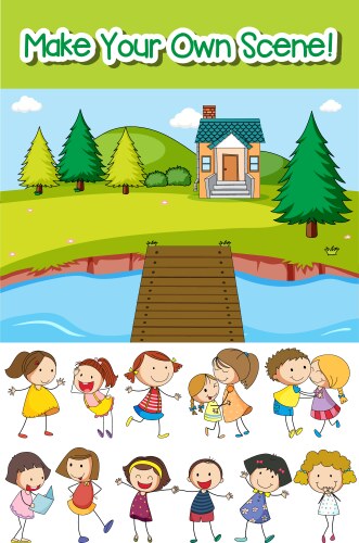 Make your own scene Royalty Free Vector Image - VectorStock