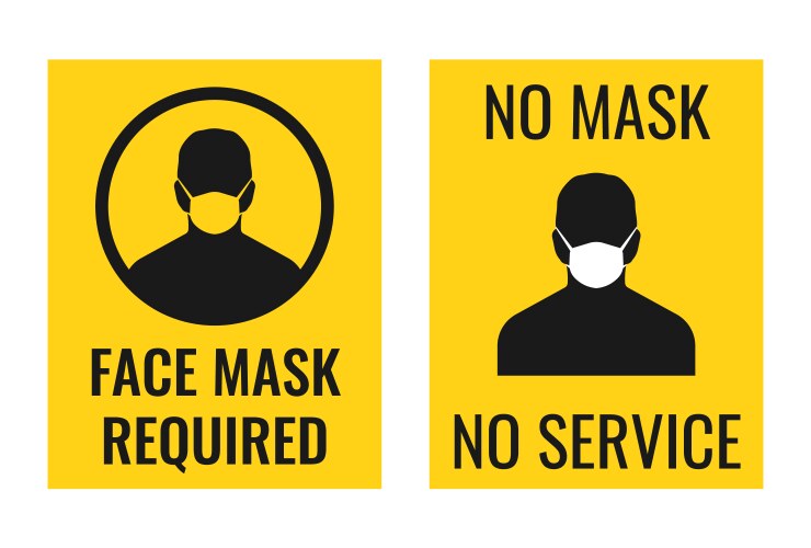 No mask entry protect and prevent from Royalty Free Vector