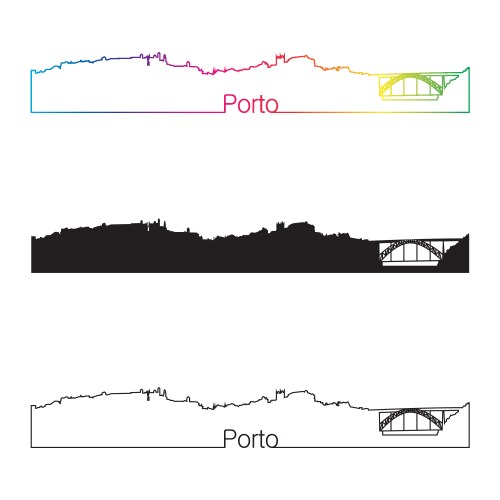 Dom luis i bridge porto portugal landmark Vector Image