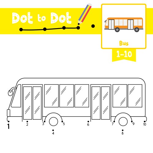 Dot to educational game and coloring book Vector Image