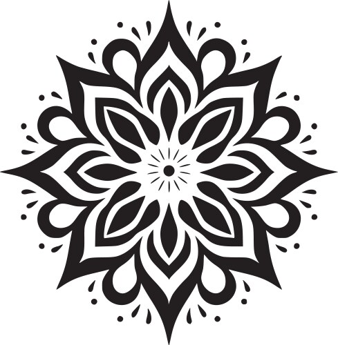 Mandala - minimalist and simple silhouette Vector Image