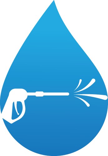 Pressure washing logo template Royalty Free Vector Image