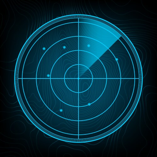 Sonar Screen On Grid Radar Vector Image Of Backgrounds Radar Screen