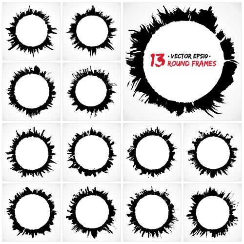 Grunge round shape Royalty Free Vector Image - VectorStock