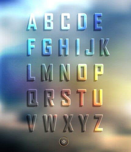 Geometric font creative alphabet typographic set Vector Image