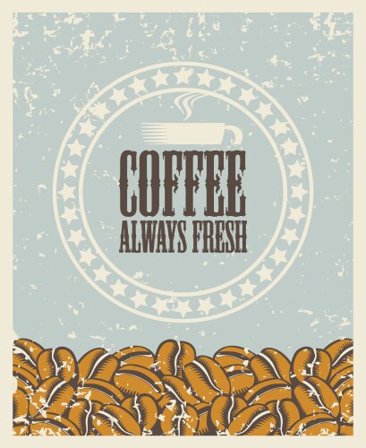 Coffee bean poster Royalty Free Vector Image - VectorStock