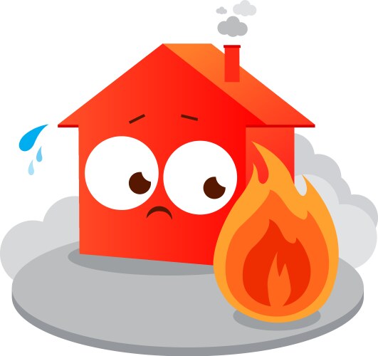 Cartoon House on Fire Vector Images (over 5,500)