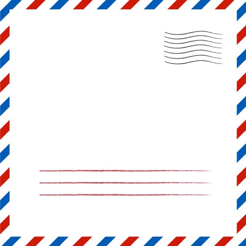 Blank horizontal postal envelope template Vector Image