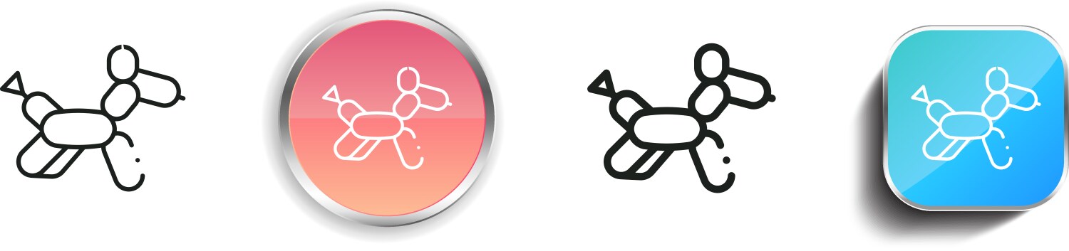 Dusting icon thin linear regular and button style Vector Image