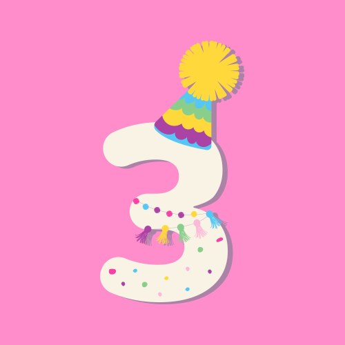 Donut number three Royalty Free Vector Image - VectorStock