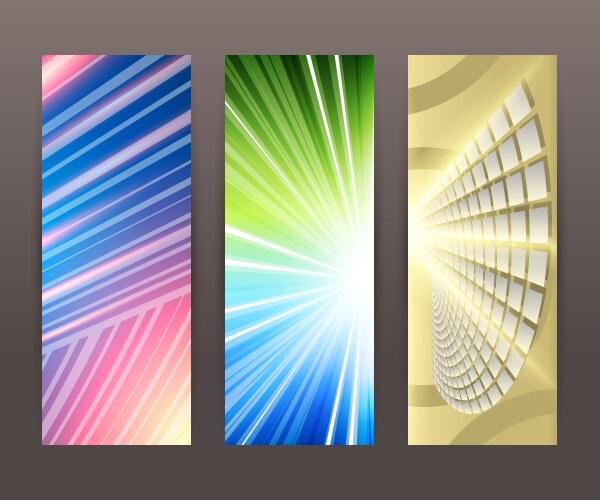 Set vertical banner background template layout Vector Image