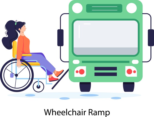 Wheelchair ramp Royalty Free Vector Image - VectorStock