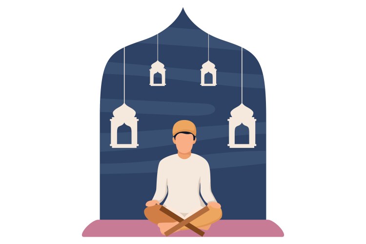 Ramadan flat design Royalty Free Vector Image - VectorStock