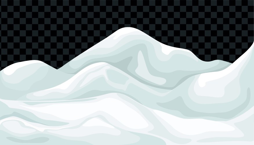 Snowdrift realistic transparent background Vector Image
