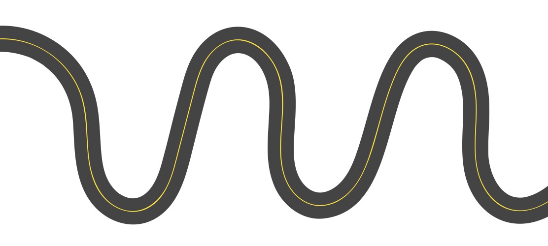 Top view on road map curve highway roadway Vector Image