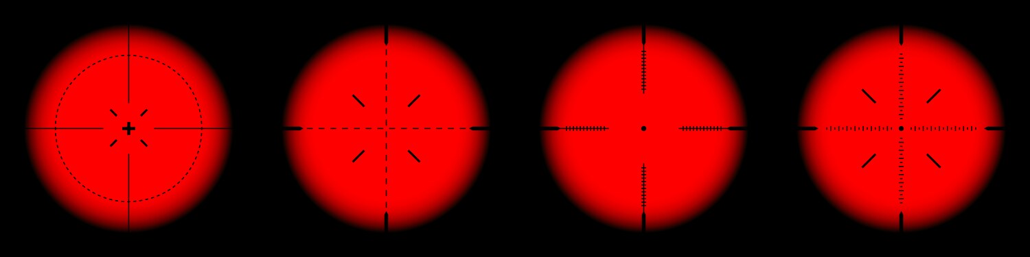Various weapon thermal infrared sight sniper Vector Image