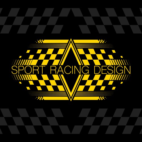 Checkered flag racing halftone frame Royalty Free Vector