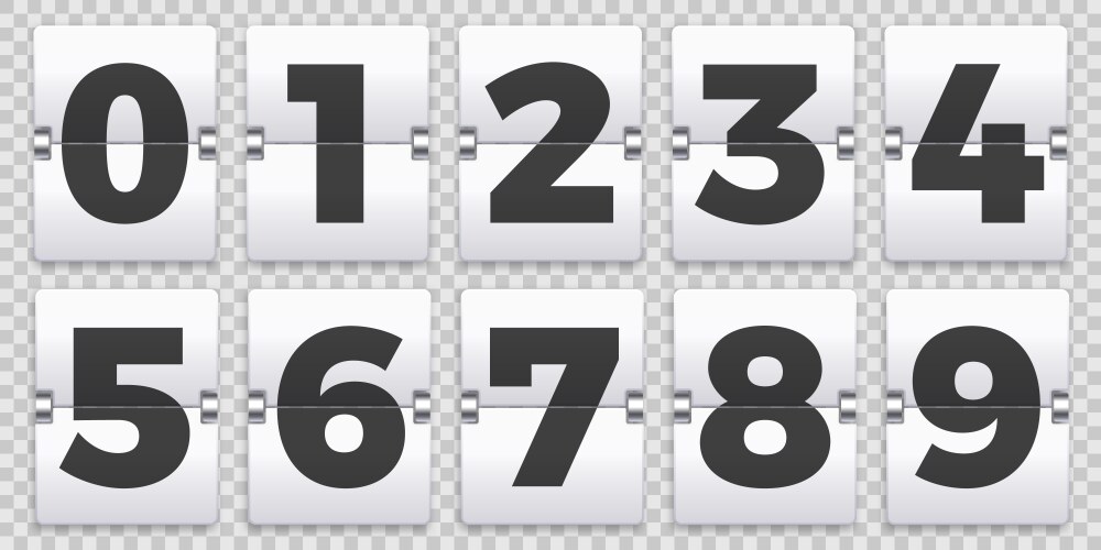 Analog Counter Numbers Vector Images (over 1,700)