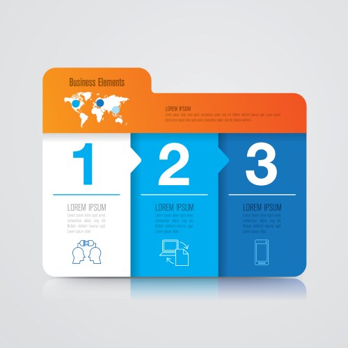Folder infographics design with 4 options Vector Image