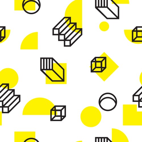 Hand drawing building truck seamless Royalty Free Vector