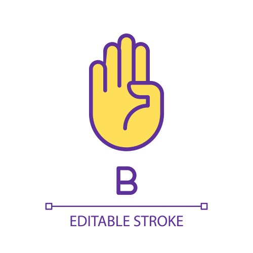 Sign Language Letter B Vector Images (over 280)