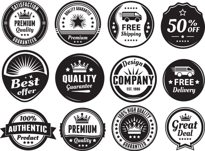 Vintage logo badges Royalty Free Vector Image - VectorStock