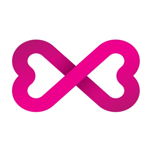 Infinity symbol with color gradient Royalty Free Vector