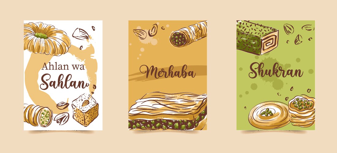 Arabic Pastries Vector Images (over 810)